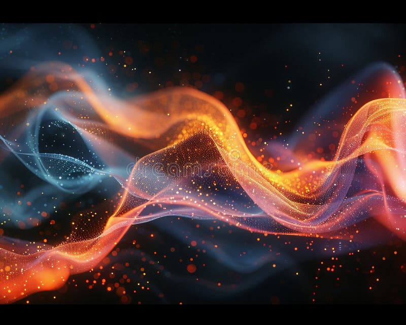 Quantum Particles Visualized As a Dynamic Stock Image - Image of ...
