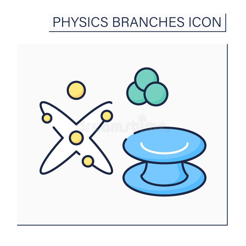 Quantum physics color icon stock vector. Illustration of optics - 239345313