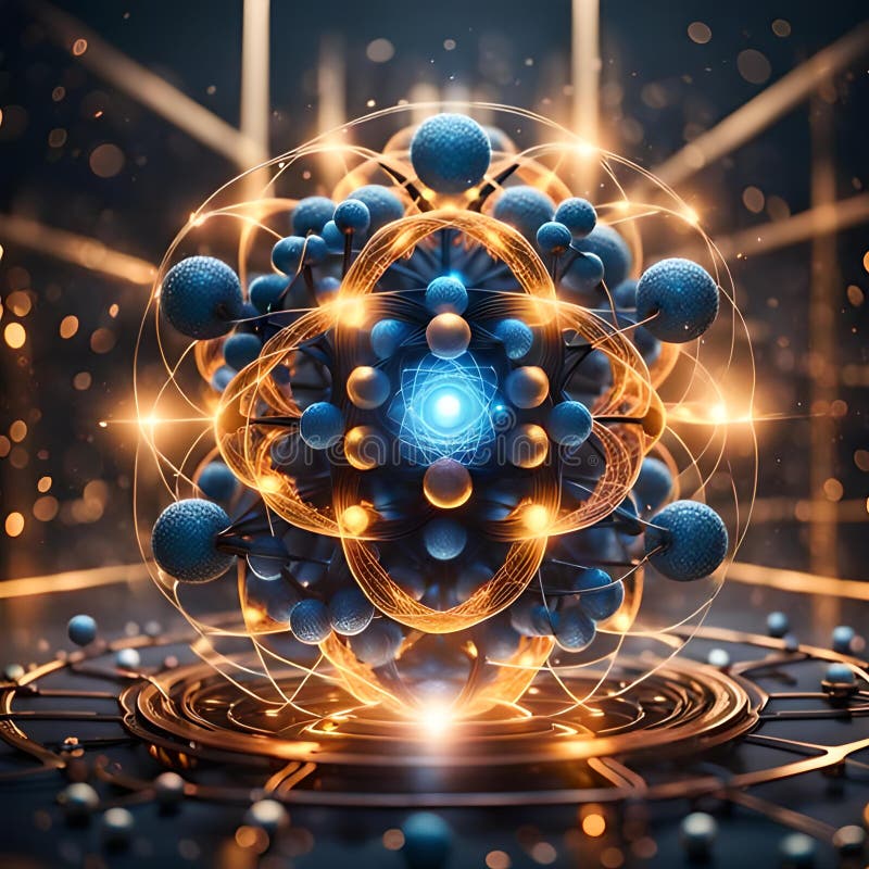Quantum Physics Concept. Generative Ai Stock Illustration ...