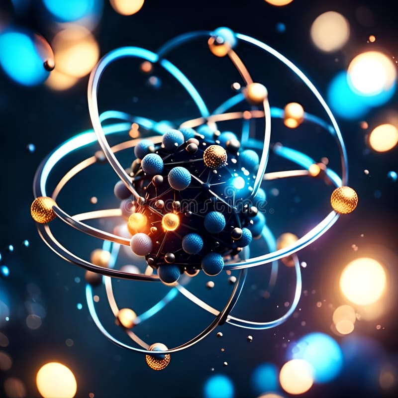 Quantum Physics Concept. Generative Ai Stock Illustration ...