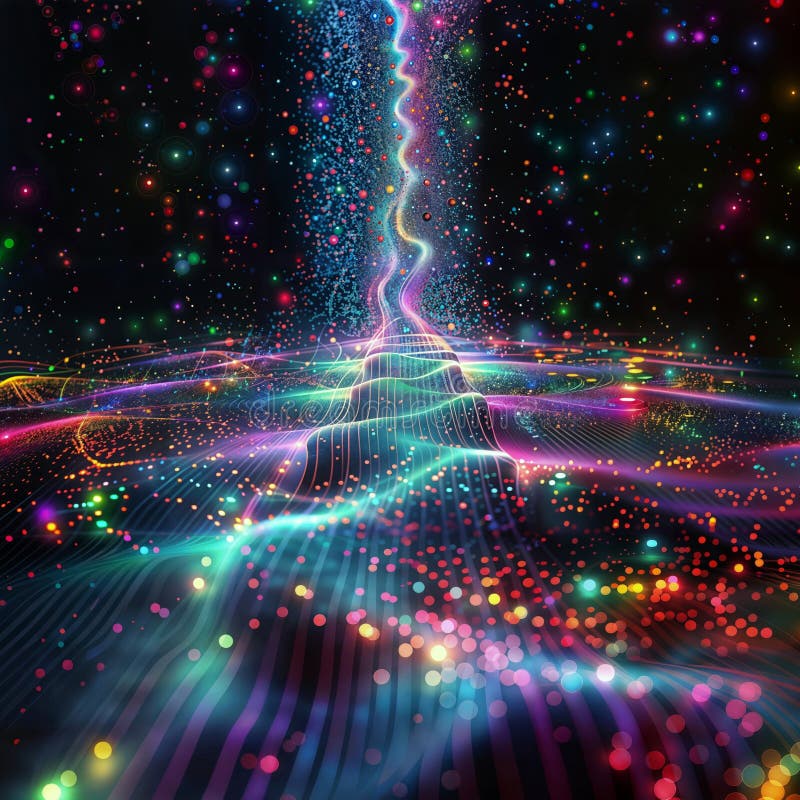 Quantum Physics: Cosmic Particles & Vortex, Generative Ai Stock ...