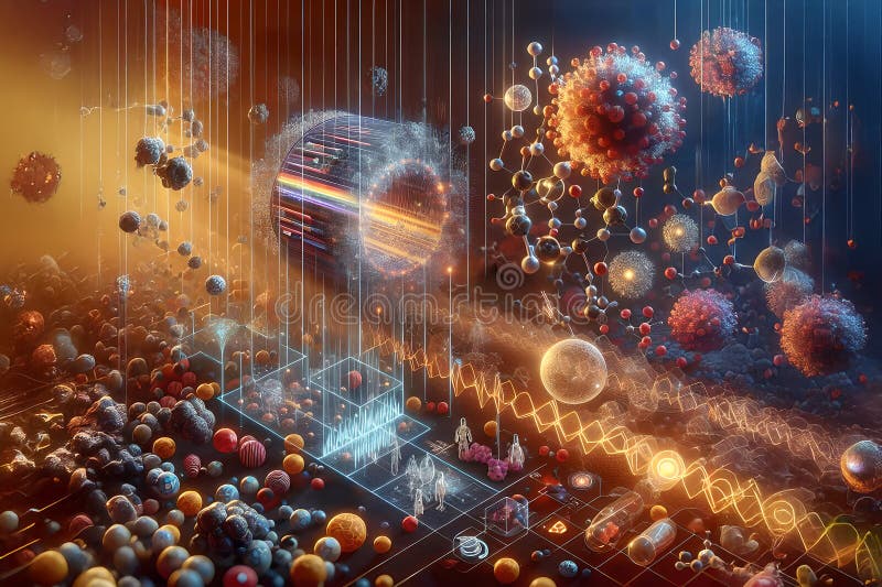 Quantum Physics and Nano Technology Stock Illustration - Illustration ...