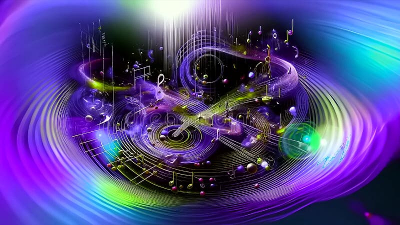 Quantum Physics Transcending into Music, Concept Stock Video - Video of ...