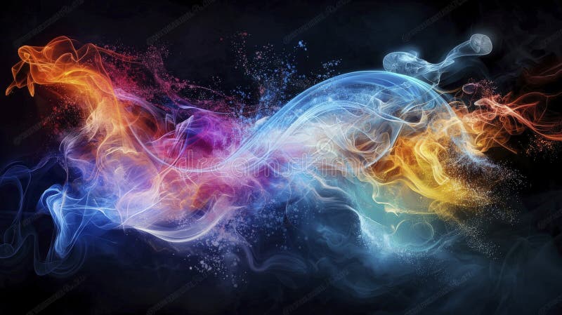 Quantum Probability Waves Visualization Digital Art Ethereal Color ...