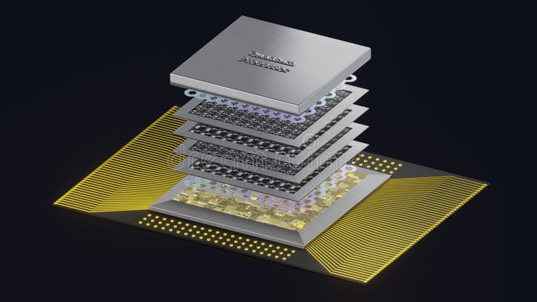 Quantum Processor Concept with Quantum Qubits Circuit Boards in Layers ...