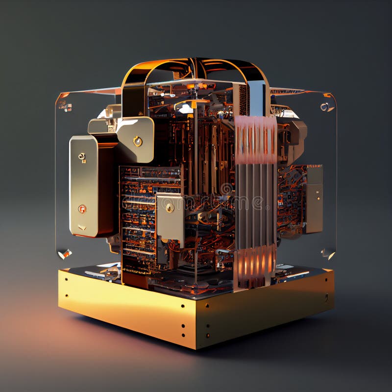 Quantum Processor Illustration Stock Illustration - Illustration of ...