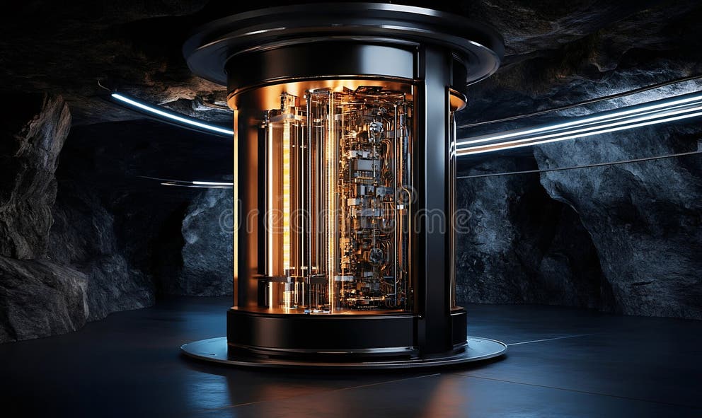 Quantum Processor Configuration in Medium Shot Stock Photo - Image of ...