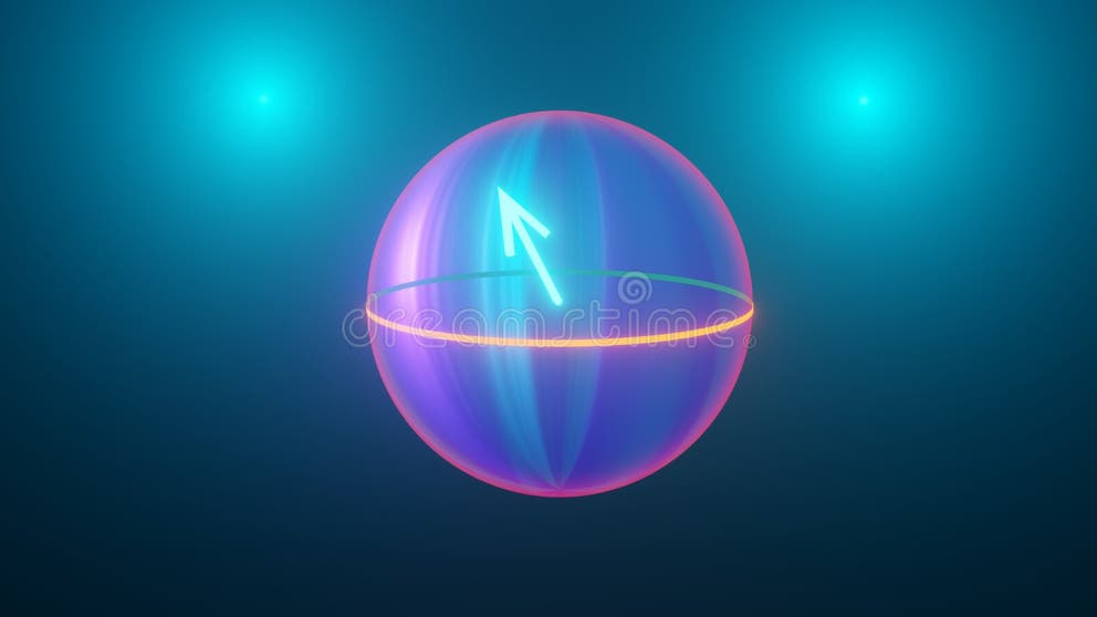 Quantum Qubit in Superposition State, Bloch Sphere, Visualisation of ...