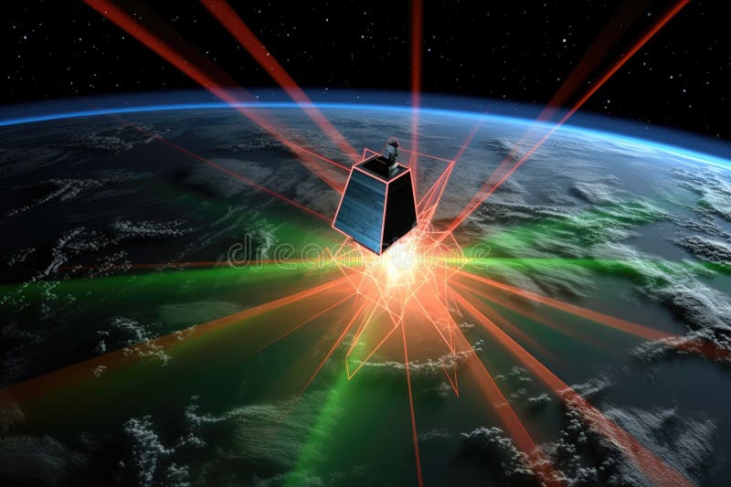 Quantum Radar Beams Detecting Objects in Space Stock Illustration ...