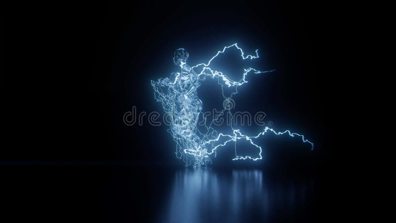 Electric Man Running Quantum World 2 Stock Footage - Video of ...