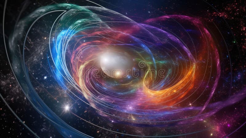 Quantum Space Explosion, Colorful Lines Abstract Scientific ...