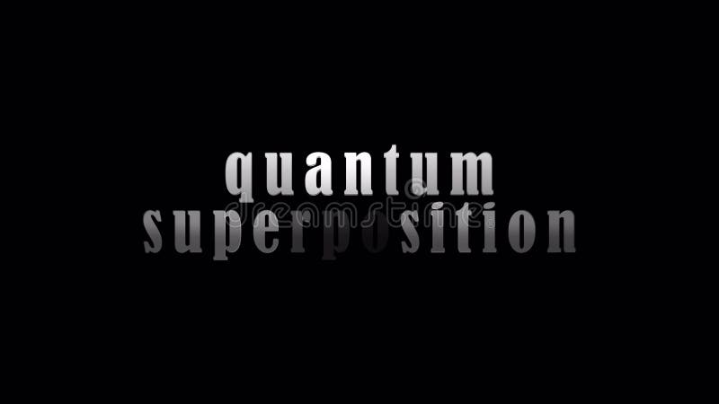 Quantum Super Position Silver Text Title with Effect Animation Stock ...