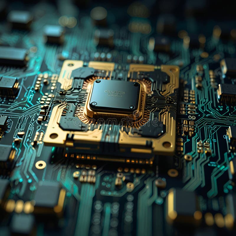 Quantum Synergy: the Ultimate CPU Revolution Stock Illustration ...