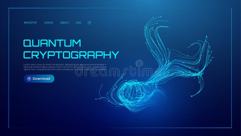 Quantum Tech Abstract Background. Data Science and AI Concept. Atom ...