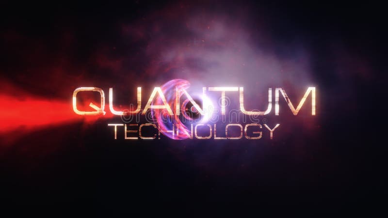 Quantum Technology Futuristic Cinematic Title Banner Background Concept ...