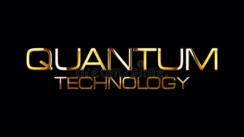 Quantum Technology Golden Text Banner Loop Animation Stock Footage ...