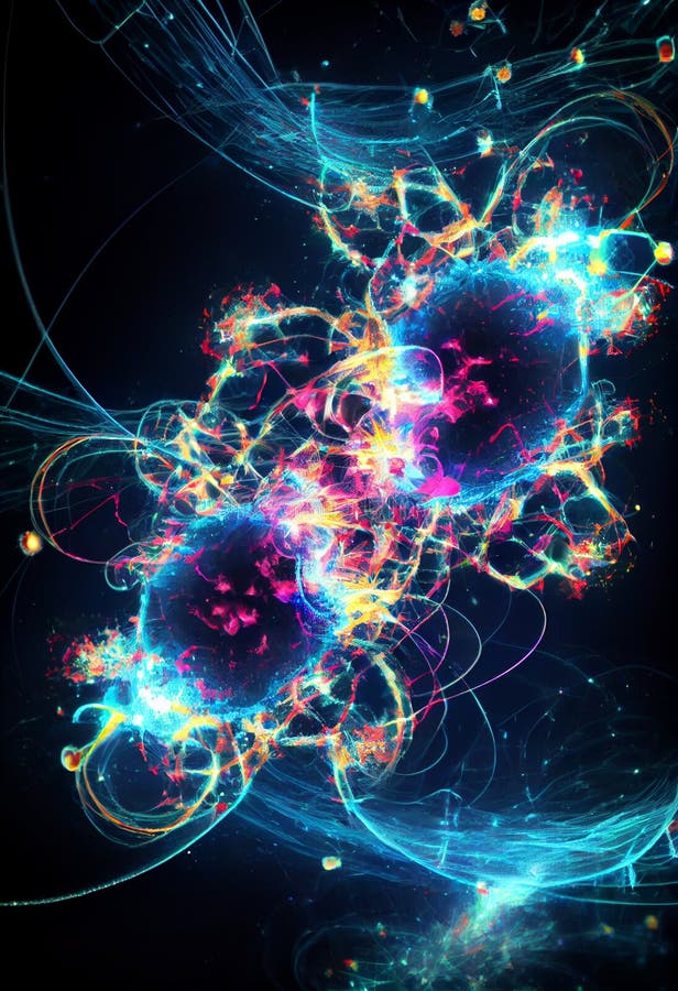 Quantum Wave Dance. AI Generated Stock Illustration - Illustration of ...