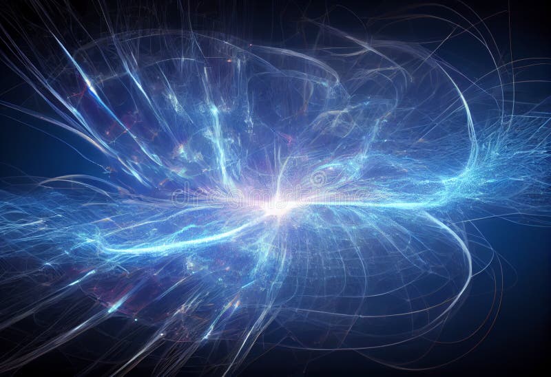 Quantum Wave Dance. AI Generated Stock Illustration - Illustration of ...