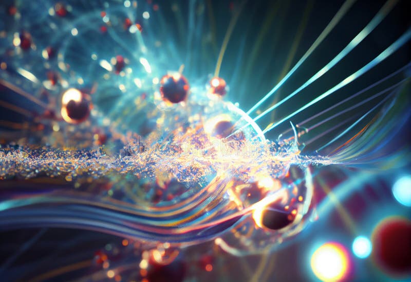 Quantum Wave Dance. AI Generated Stock Photo - Image of physics ...