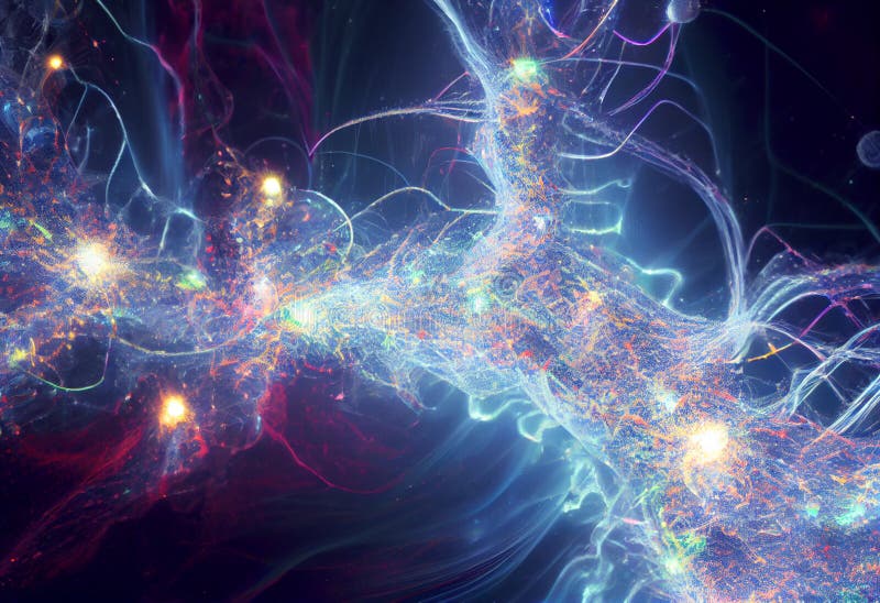 Quantum Wave Dance. AI Generated Stock Illustration - Illustration of ...