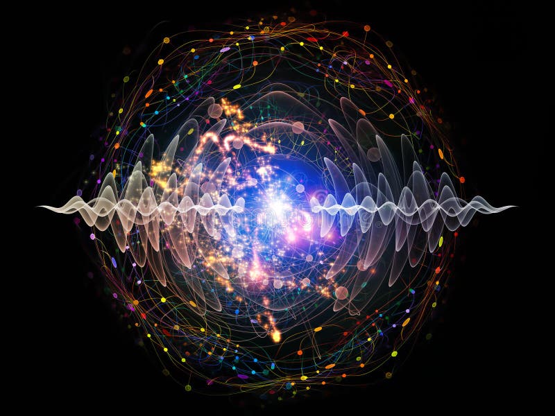 Quantum Wave stock illustration. Illustration of glow - 40383351