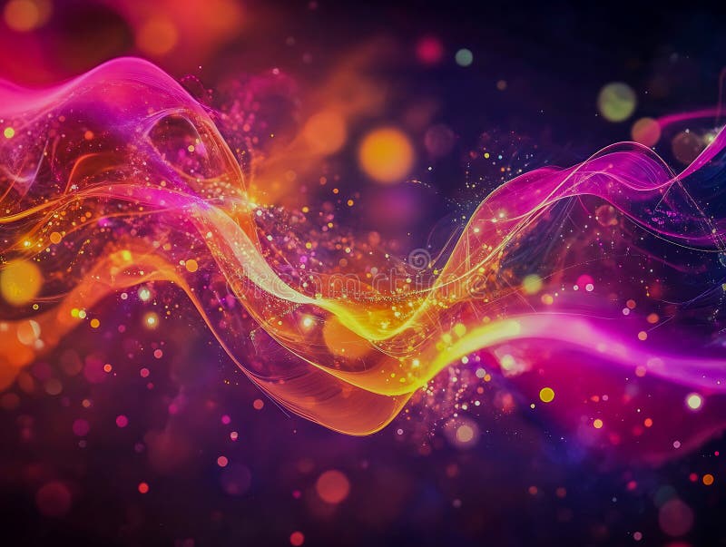 Quantum Wave Particles, Ai Generated Stock Illustration - Illustration ...