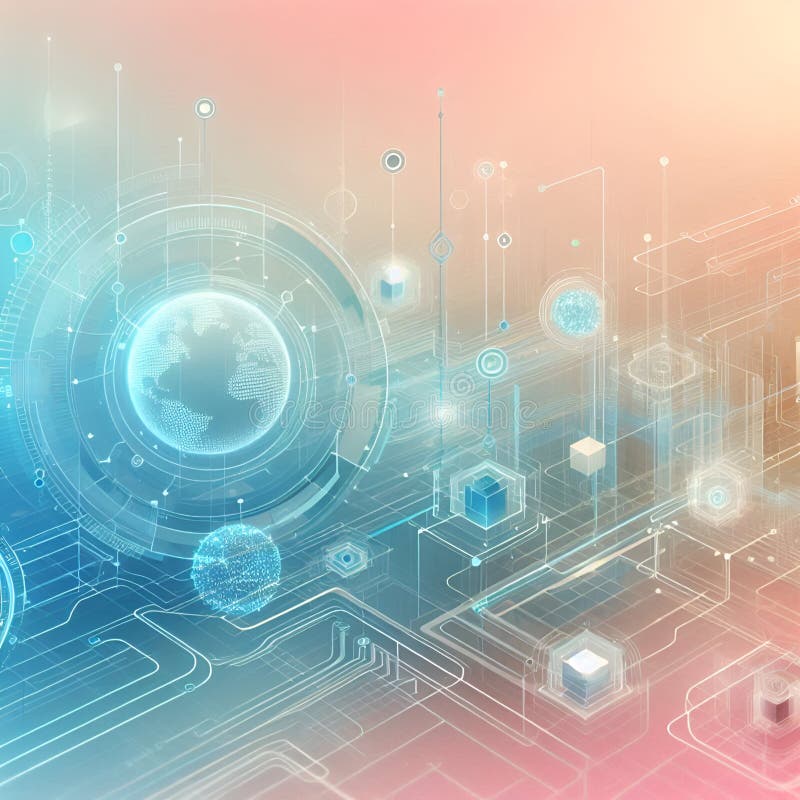 Quantum Waves: Tech Innovation Design Stock Illustration - Illustration ...