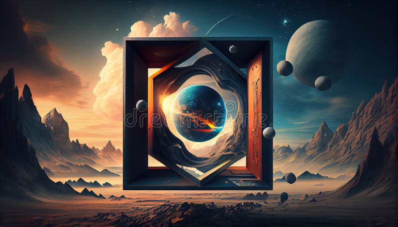 Quantum World Background. Ai Generated. Stock Illustration ...