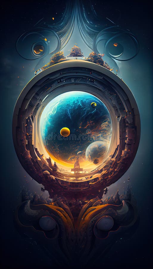 Quantum World Background. Ai Generated. Stock Illustration ...