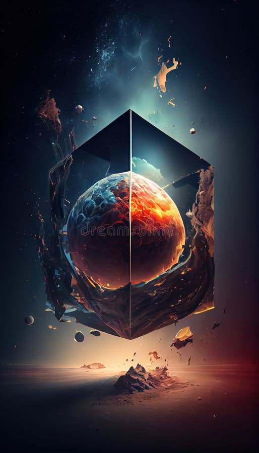 Quantum World Background. Ai Generated. Stock Illustration ...