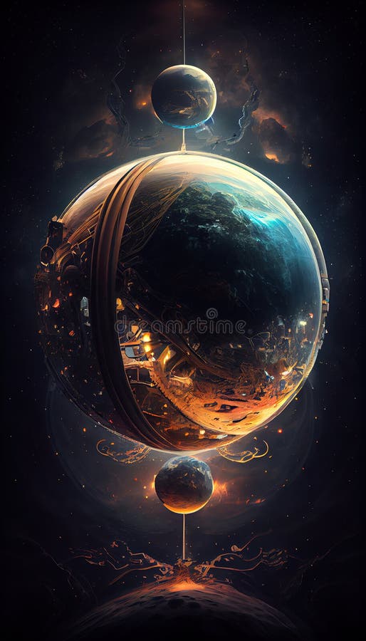 Quantum World Background. Ai Generated. Stock Illustration ...