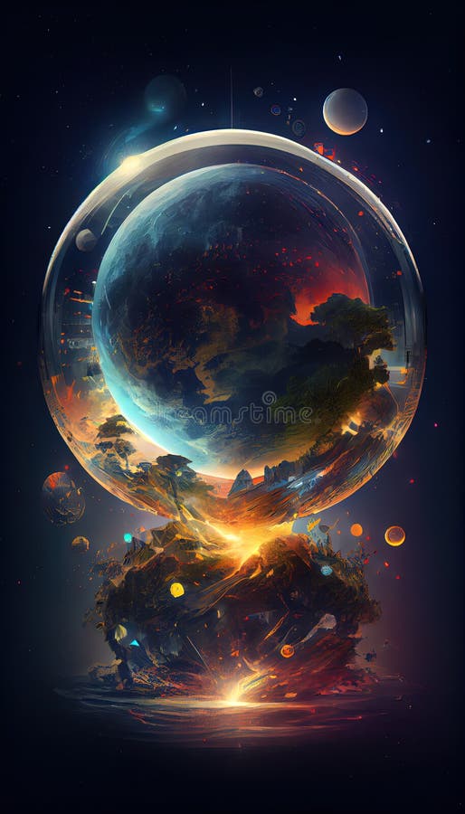 Quantum World Background. Ai Generated. Stock Image - Image of cyber ...