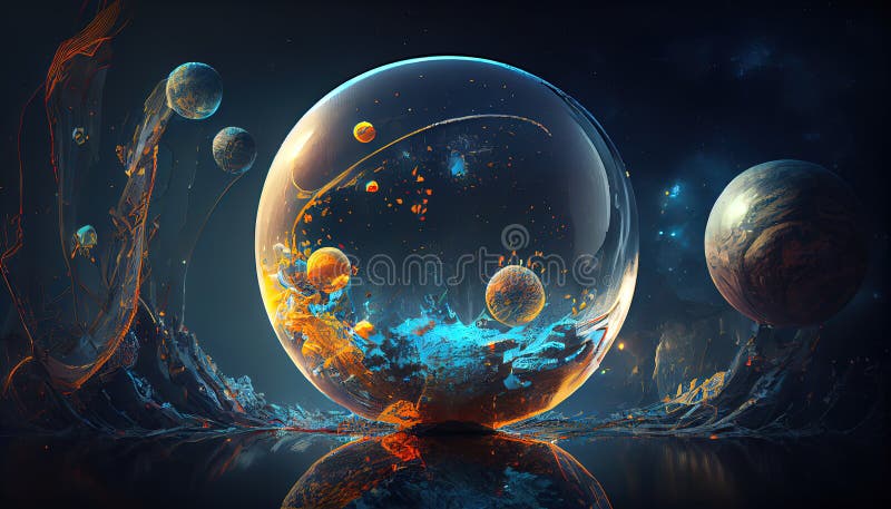 Quantum World Background. Ai Generated. Stock Illustration ...