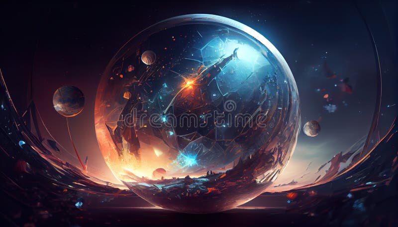 Quantum World Background. Ai Generated. Stock Illustration ...