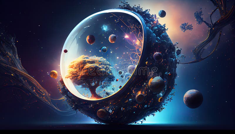 Quantum World Background. Ai Generated. Stock Photo - Image of ...