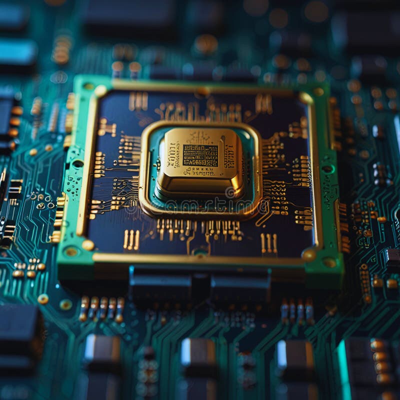 Quantum Zenith: the Pinnacle of Modern CPUs Stock Illustration ...