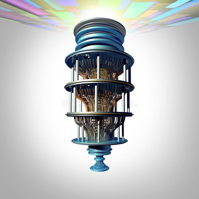 Quantumcomputerkonzept stock abbildung. Illustration von überlagerung - 294234724