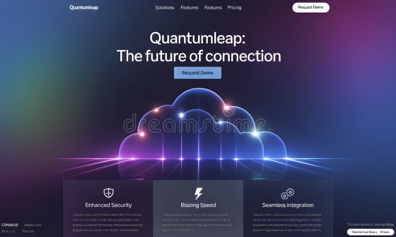 Quantumleap: Future of Connection Stock Illustration - Illustration of network, signage: 388036219