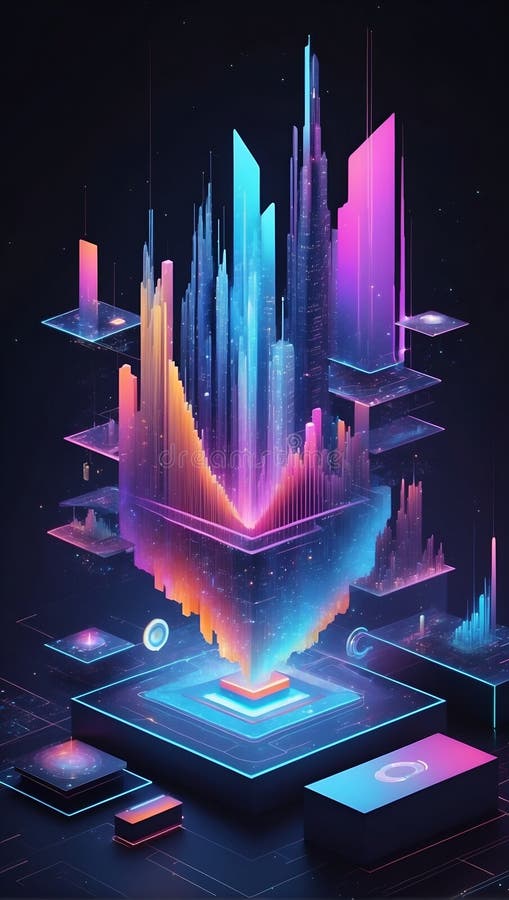 QuantumQuotient Odyssey: Navigating Data Horizons. AI Generate Stock ...