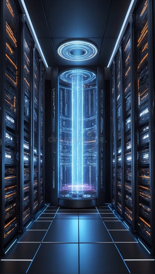 QuantumQuotient S Data Vortex: a 3D Eruption into Tomorrow. AI Generate Stock Illustration ...