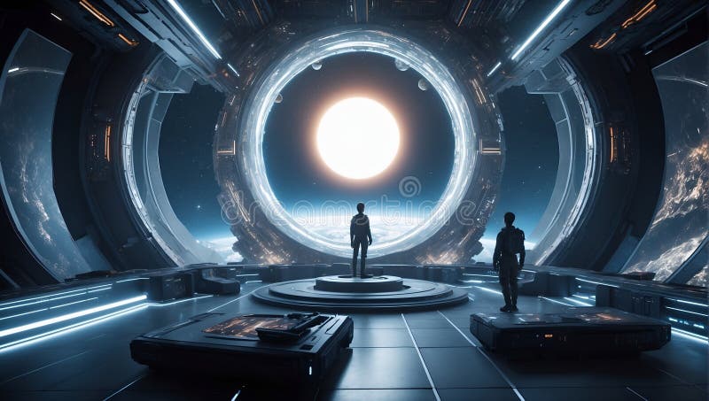 QuantumQuotient S Odyssey: Navigating Tomorrow S Digital Horizon. AI Generate Stock Illustration ...