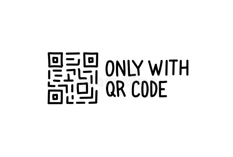 Only with Quar Code. Hand Lettering. Vector. Open Paths. Editable ...