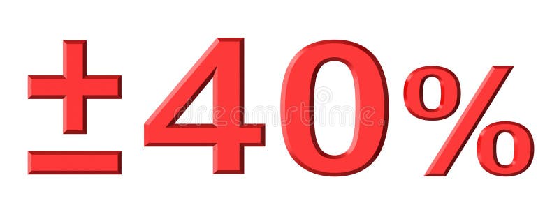 Quarante Symbole Des Pour Cent 40% Illustration Stock - Illustration du ...