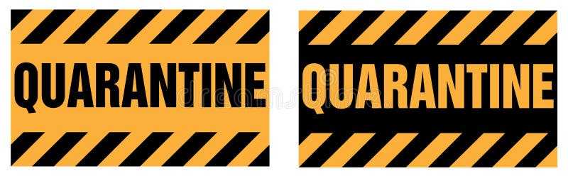 Quarantine Biohazard Warning Sign. Stock Vector - Illustration of ...