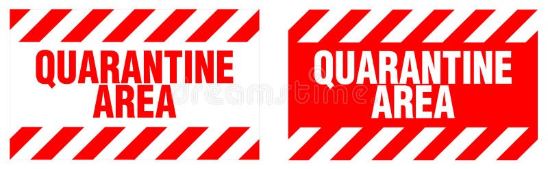 Quarantine Biohazard Warning Sign. Stock Vector - Illustration of ...