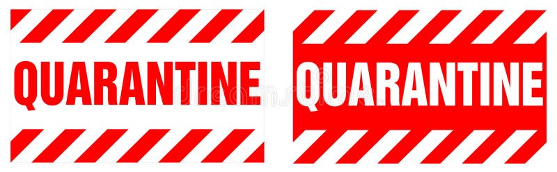 Quarantine Biohazard Warning Sign. Stock Vector - Illustration of ...