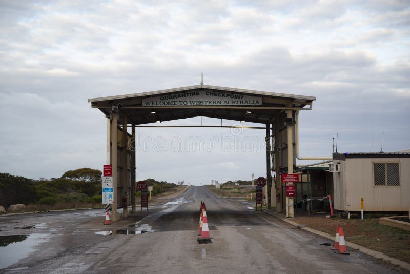 Quarantine Checkpoint stock photo. Image of western - 252822142