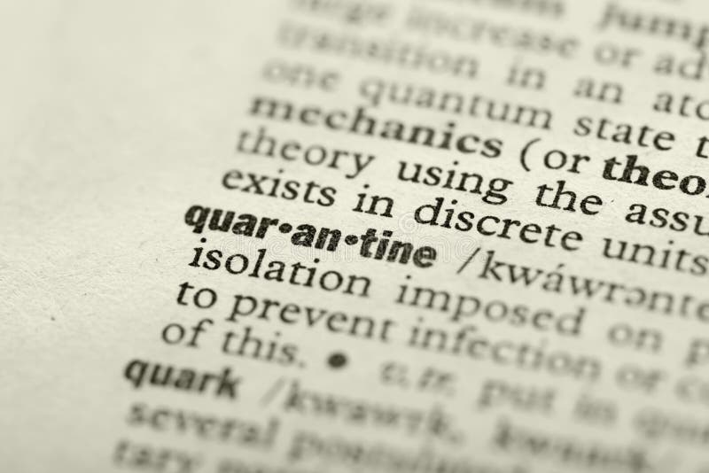 Dictionary - Quarantine Word Definition Stock Image - Image of medicament, world: 176908995