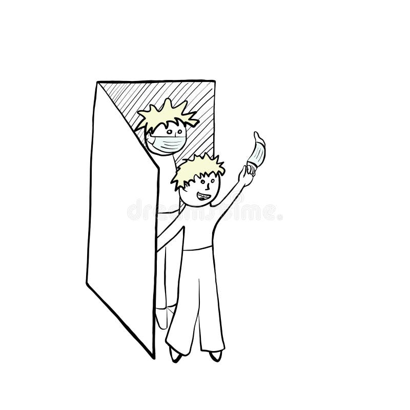 Quarantine Easing Concept Illustration, Taking of the Mask Stock ...