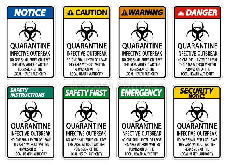 Quarantine Infective Outbreak Sign Isolate on Transparent Background ...